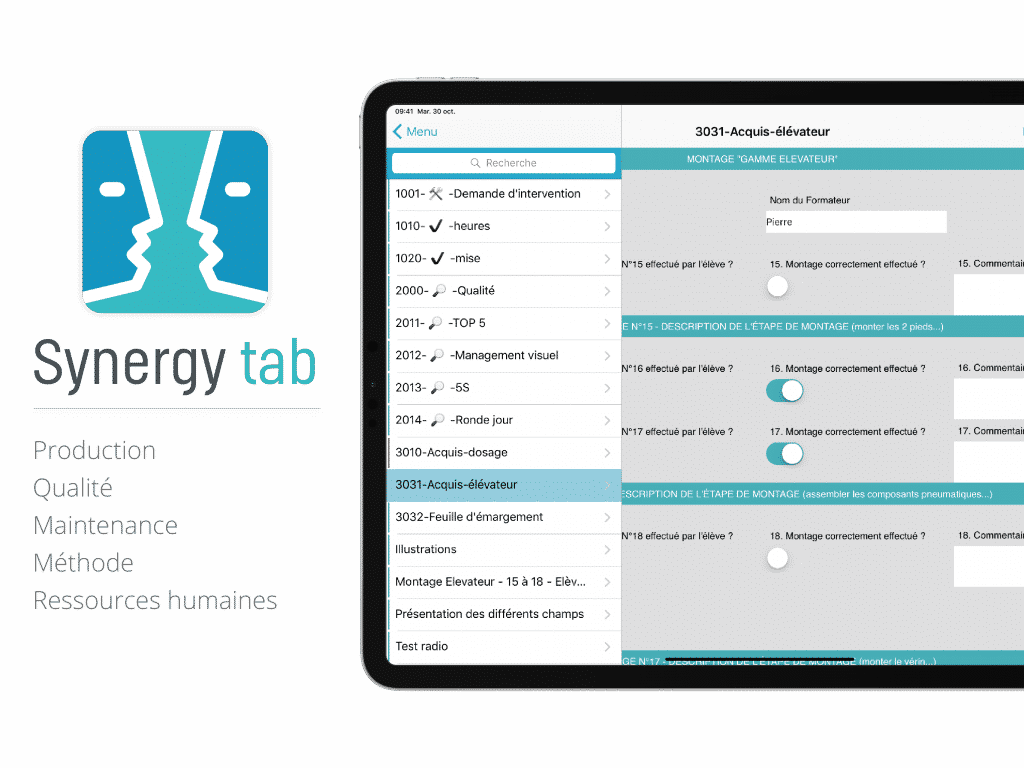 Synergytab -Application personnalisable sur tablette - Usitab